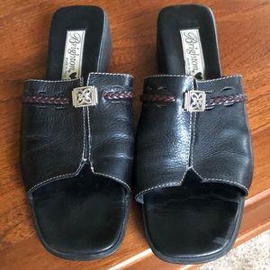 Brighton | Shoes | Brighton Leather Slip On Sandal | Poshmark